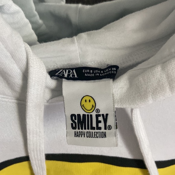 Zara | Tops | Zara Smiley Happy Collection Hoodie | Poshmark